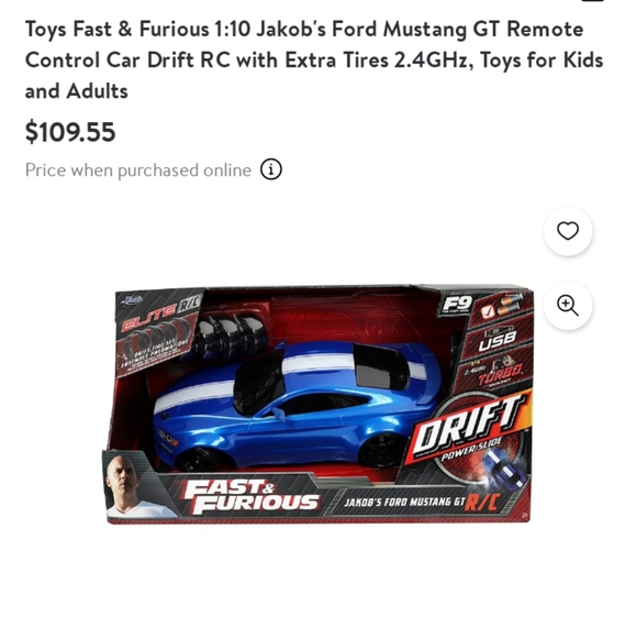 Jada | Other | Nib Fast And The Furious Jacobs Ford Mustang Gt Rc ...